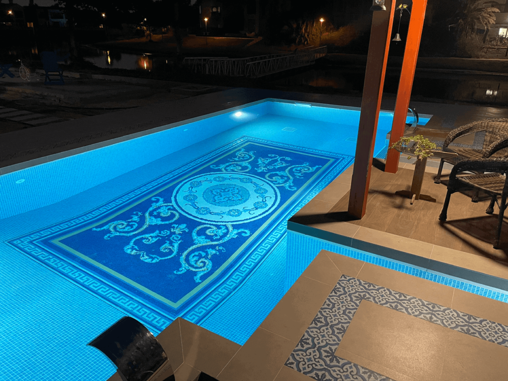 Custom Designed Swimming Pool Mosaic Art - MEC Artworks