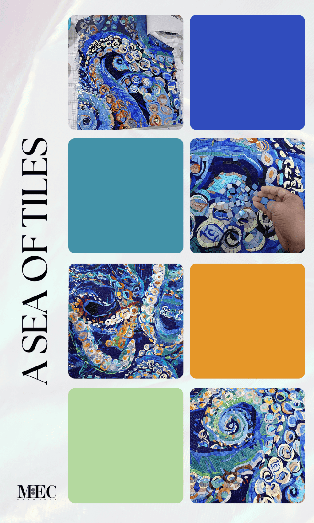 A Sea of Tiles - An Outdoor Octopus Mosaic Mural for a California Home ...