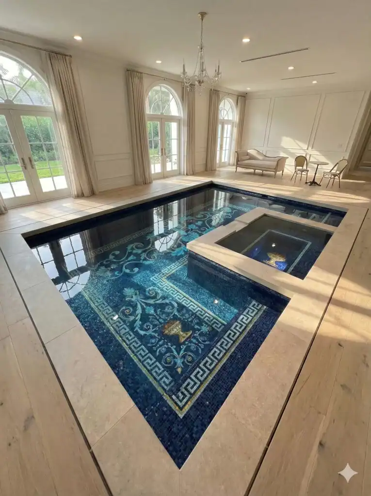 Victorian Pool Mosaic Artwork - MEC Artworks