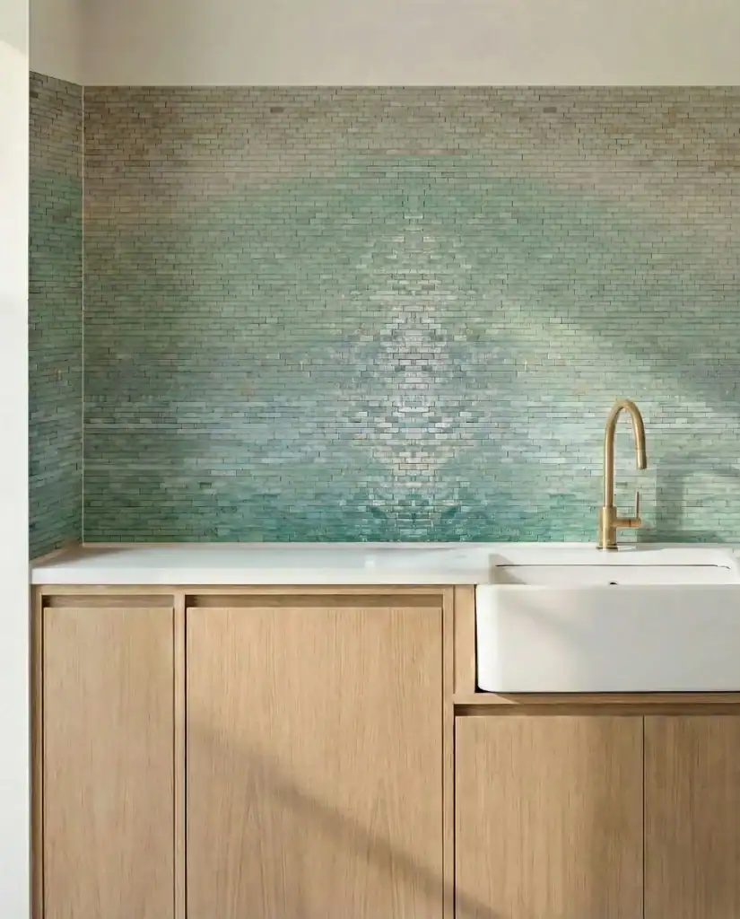 Mirage Linear Ombre Mosaic Backsplash - MEC Artworks