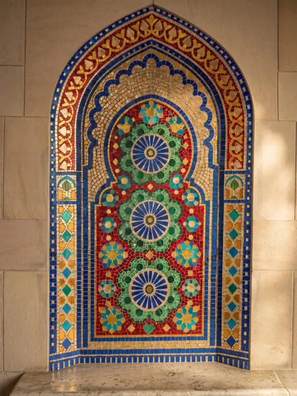 Royal Rosette Mosaic Wall - MEC Artworks